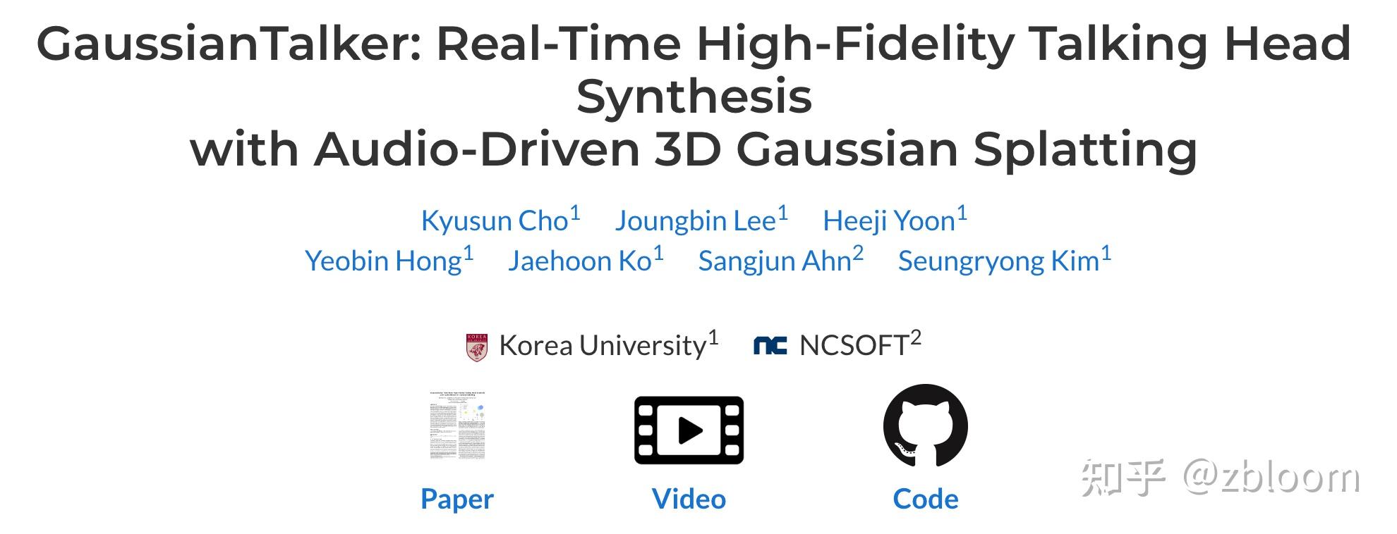 阅读笔记 -- GaussianTalker: Real-Time High-Fidelity Talking Head Synthesis with Audio-Driven 3DGS - 知乎