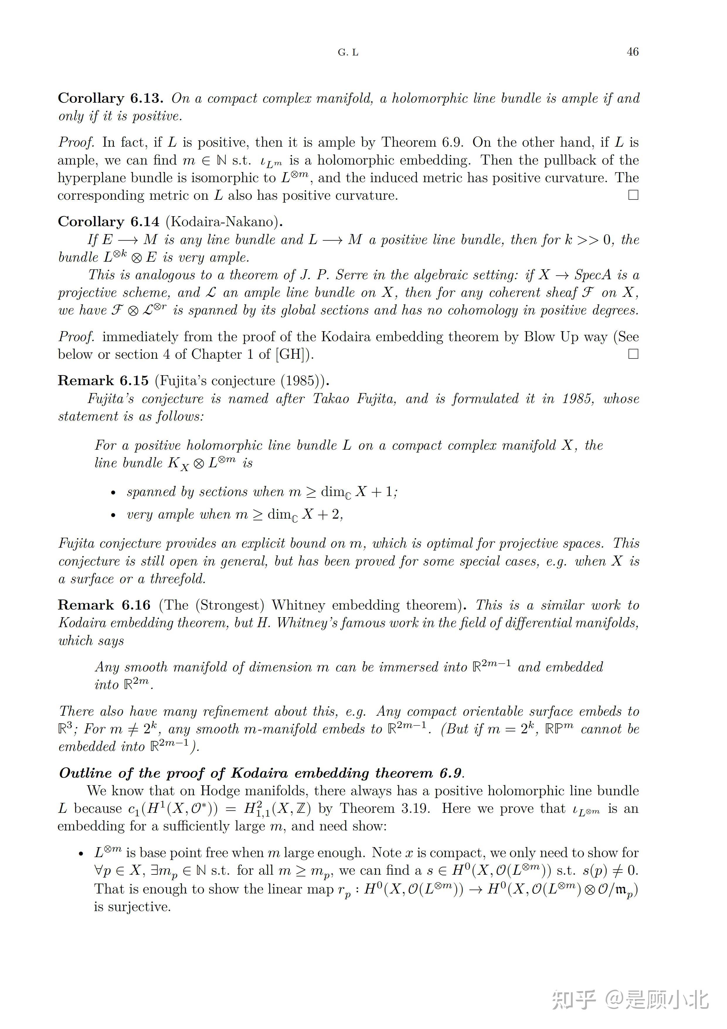 Kodaira Vanishing Theorem And Embedding Theorem （小平消灭定理和嵌入定理） - 知乎