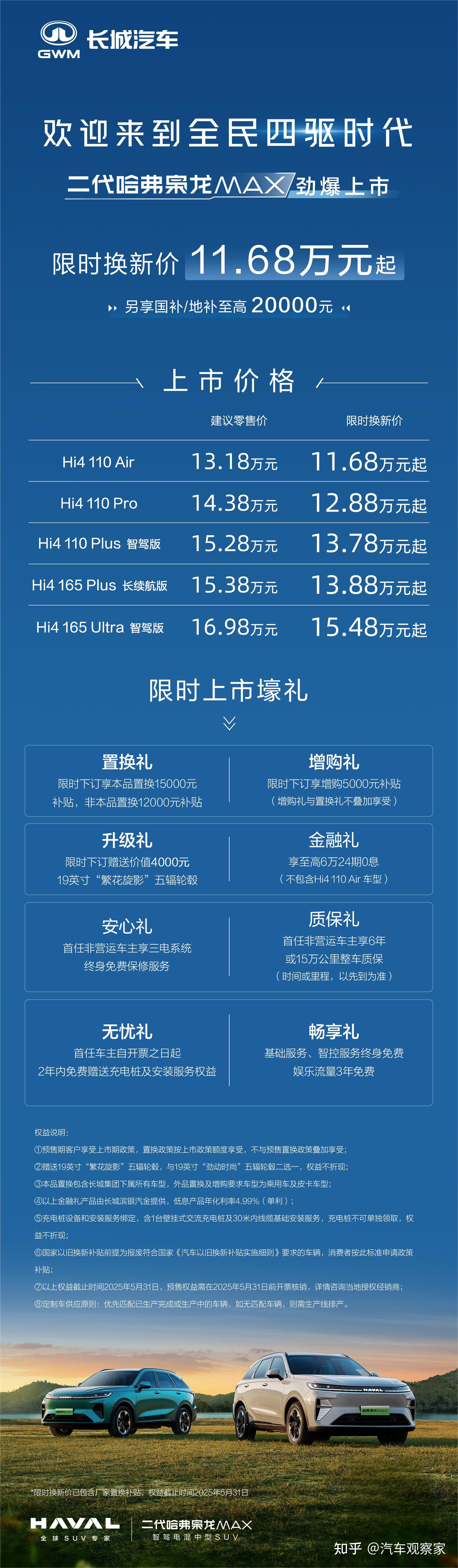 诚意之作，标配Hi4 二代哈弗枭龙MAX上市，限时换新价11.68万元起 - 知乎