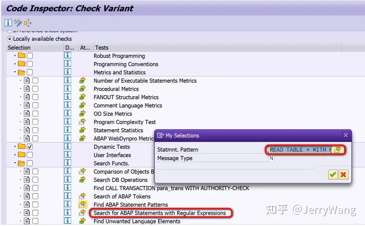 ABAP Code Inspector 的一些高级功能分享 - 知乎