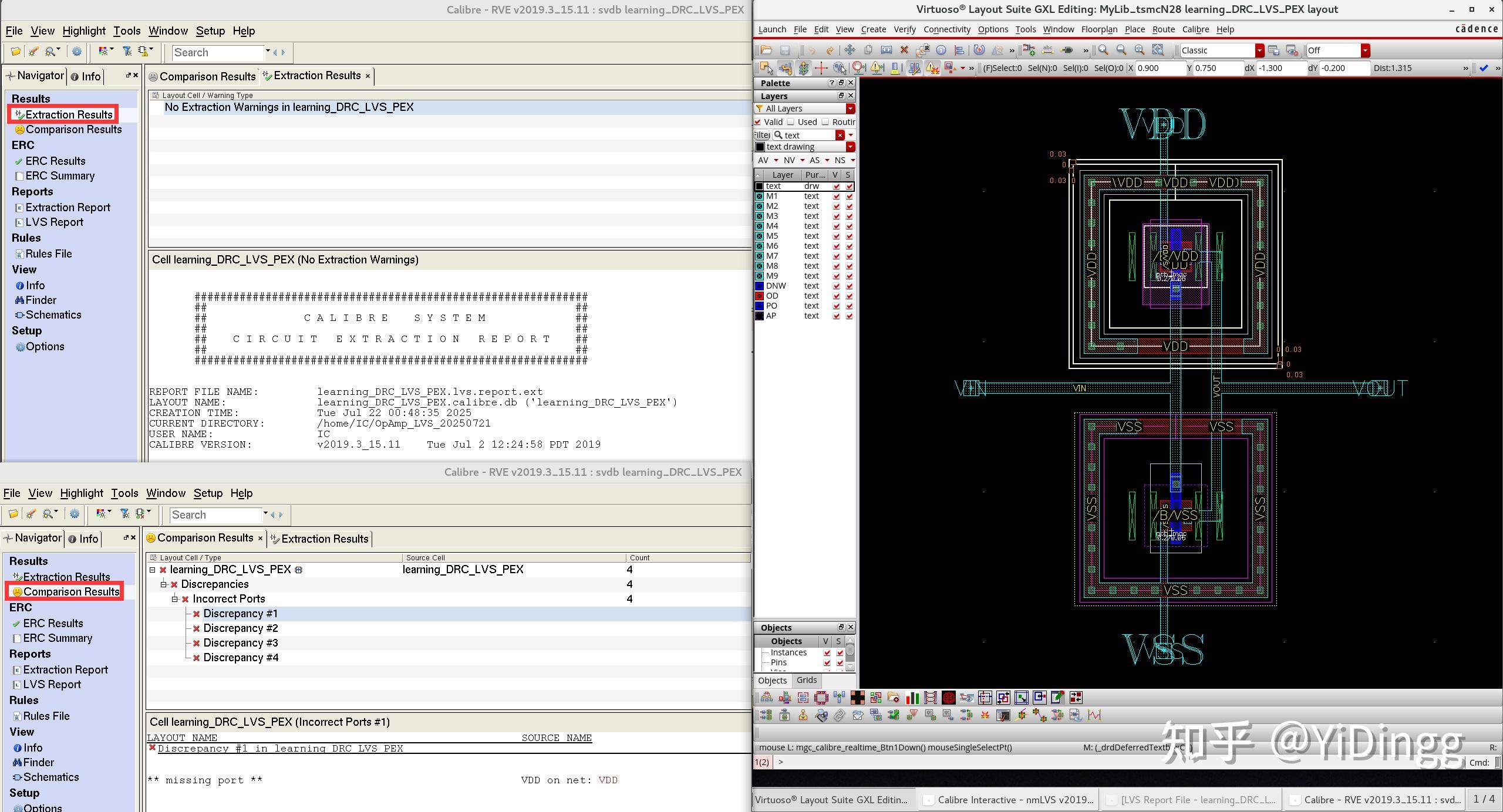 Cadence Virtuoso 教程 (八)：台积电 28nm 版图设计示例——包括 Layout, DRC, LVS, PEX 和后仿 (Post-Simulation) - 知乎