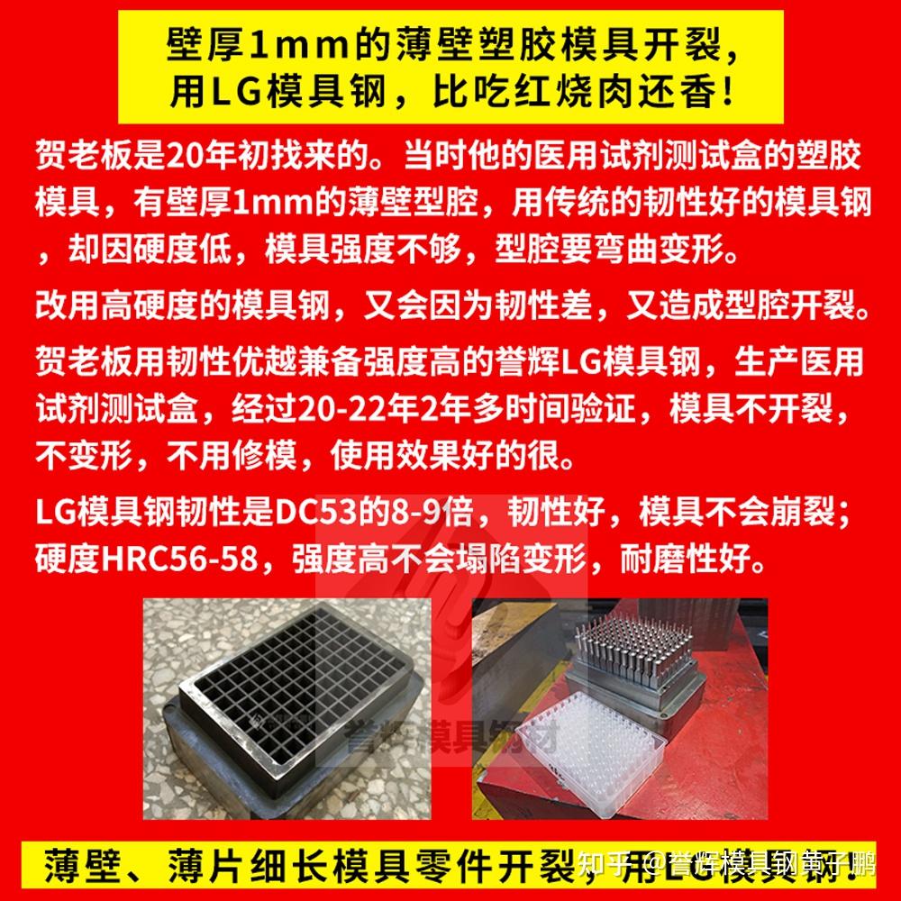 受力大的薄壁模芯用DC53和高速钢崩裂，试试强韧性好的LG模具钢 - 知乎
