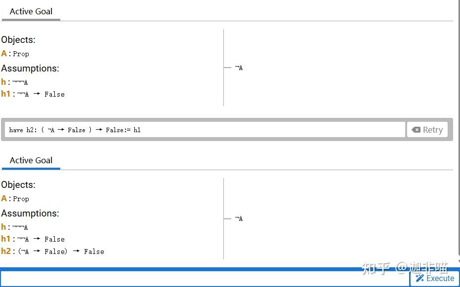 Lean4+¬ Tutorial: Falsification+Level 11 / 12 : not_not_not简单测试 - 知乎