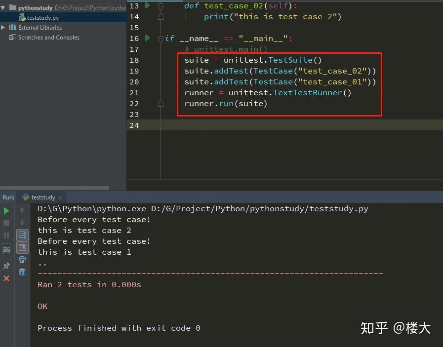 PyCharm上unittest 测试用例两种执行方式 - 知乎