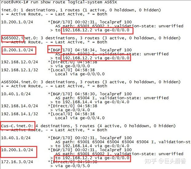 Juniper MX logical-system 不同实例之间的路由共享 - 知乎