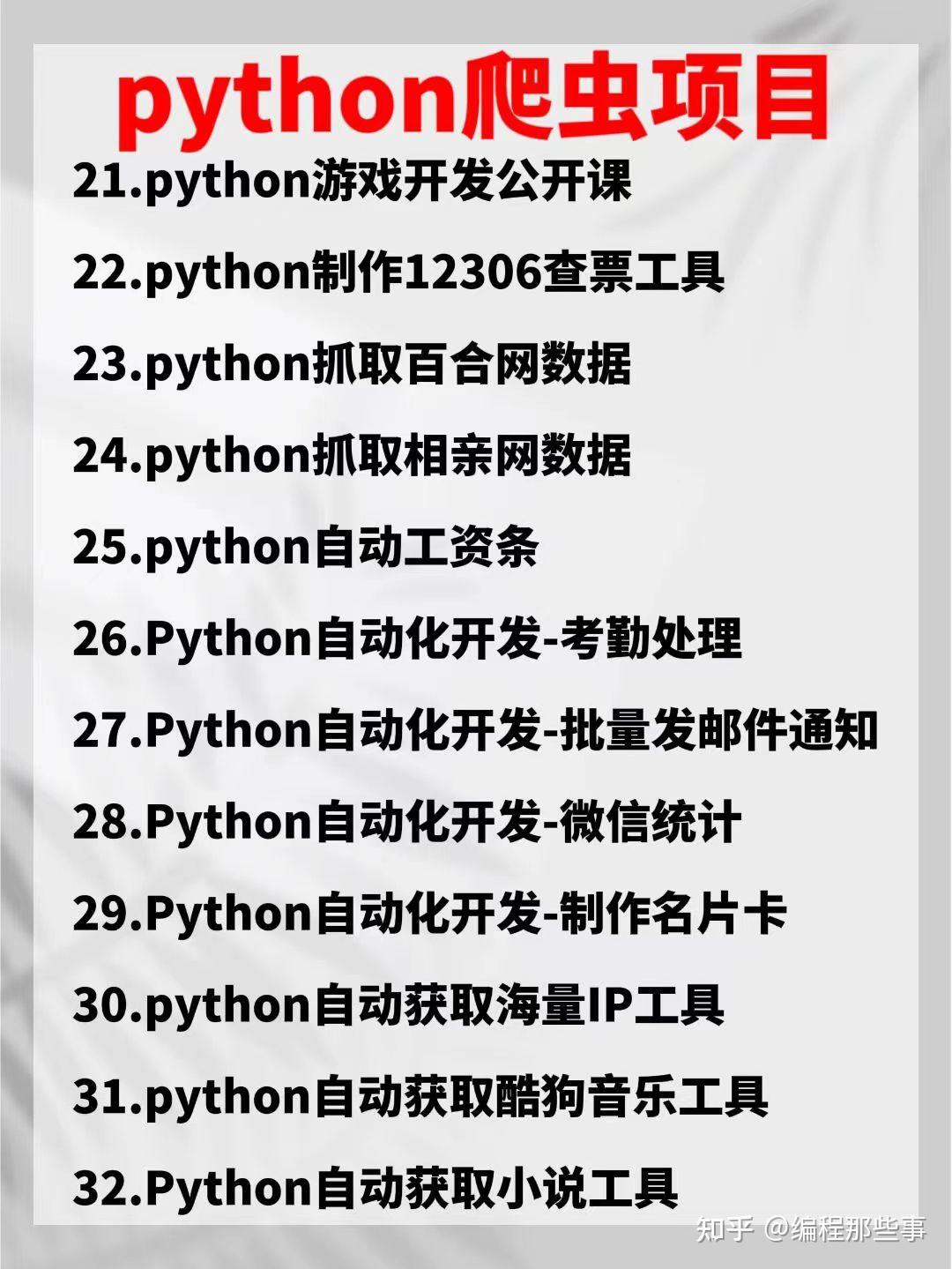 🔥超实用｜python爬虫32个开源项目代码【附源码 知乎 