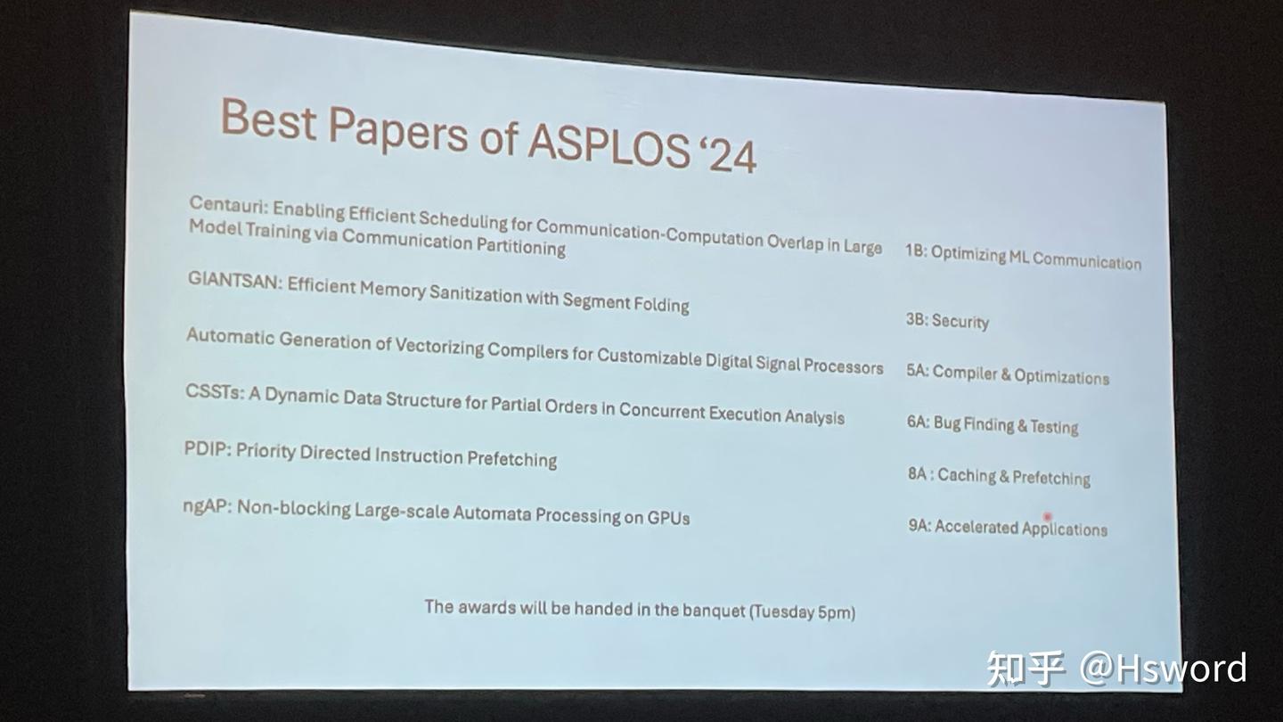 ASPLOS 2024 参会评述随笔 - 知乎