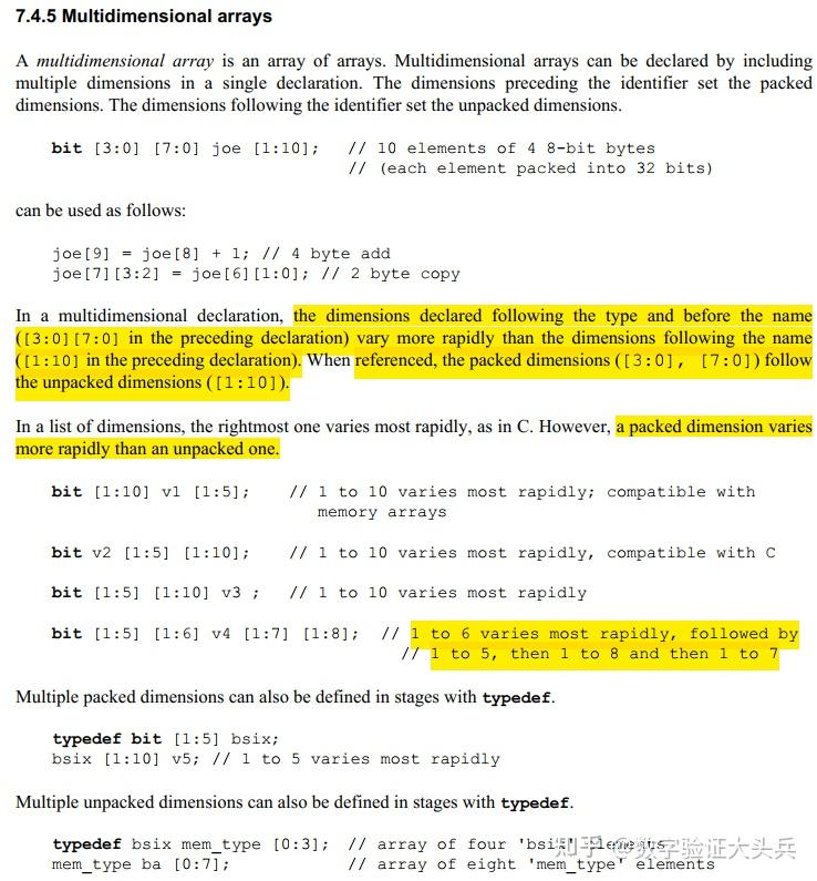 [SystemVerilog语法拾遗] SystemVerilog中数组的维度相关概念解析 - 知乎
