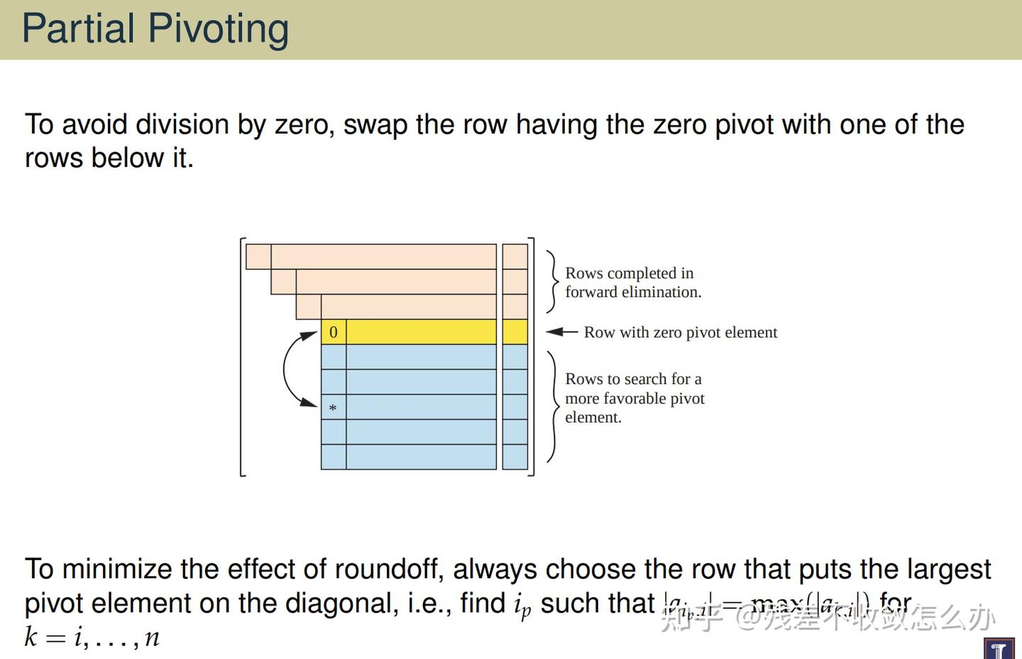 Gaussian Elimination 高斯消元 (with pivoting) (附代码) - 知乎