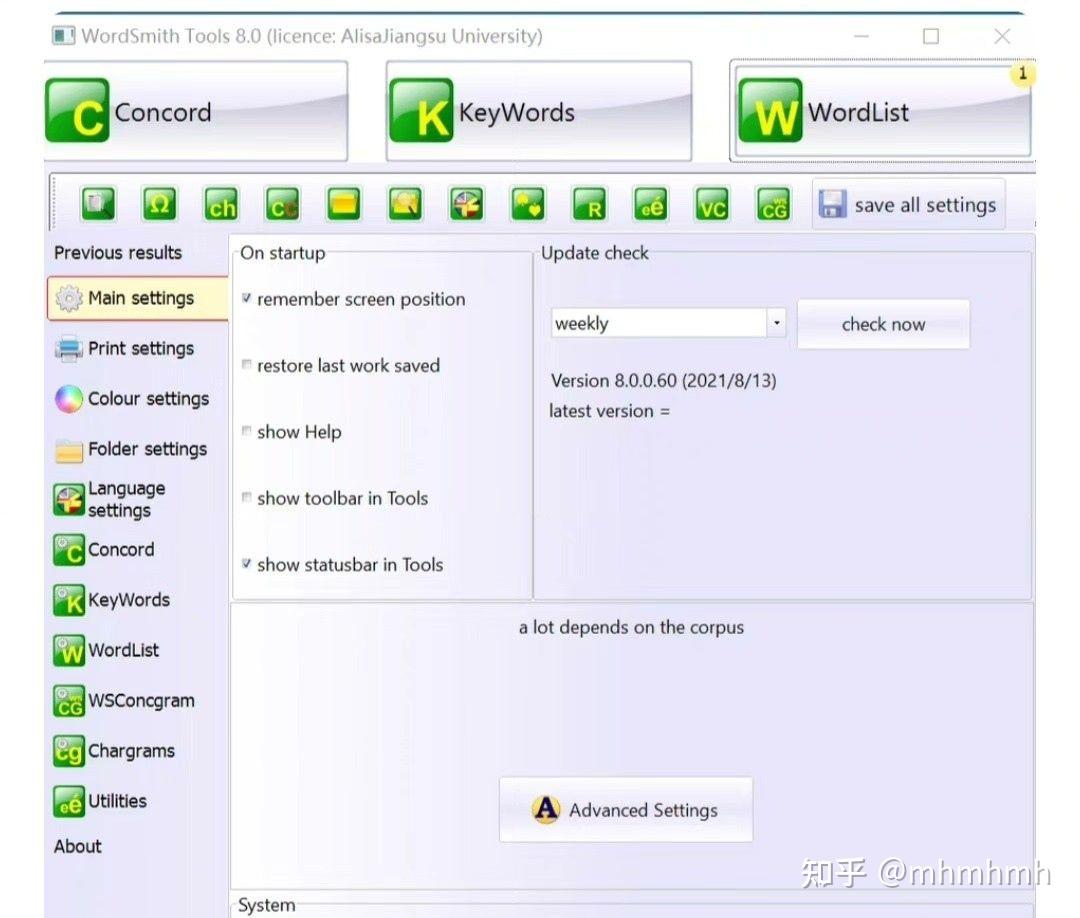 语料库软件 WordSmith Version8.0 - 知乎