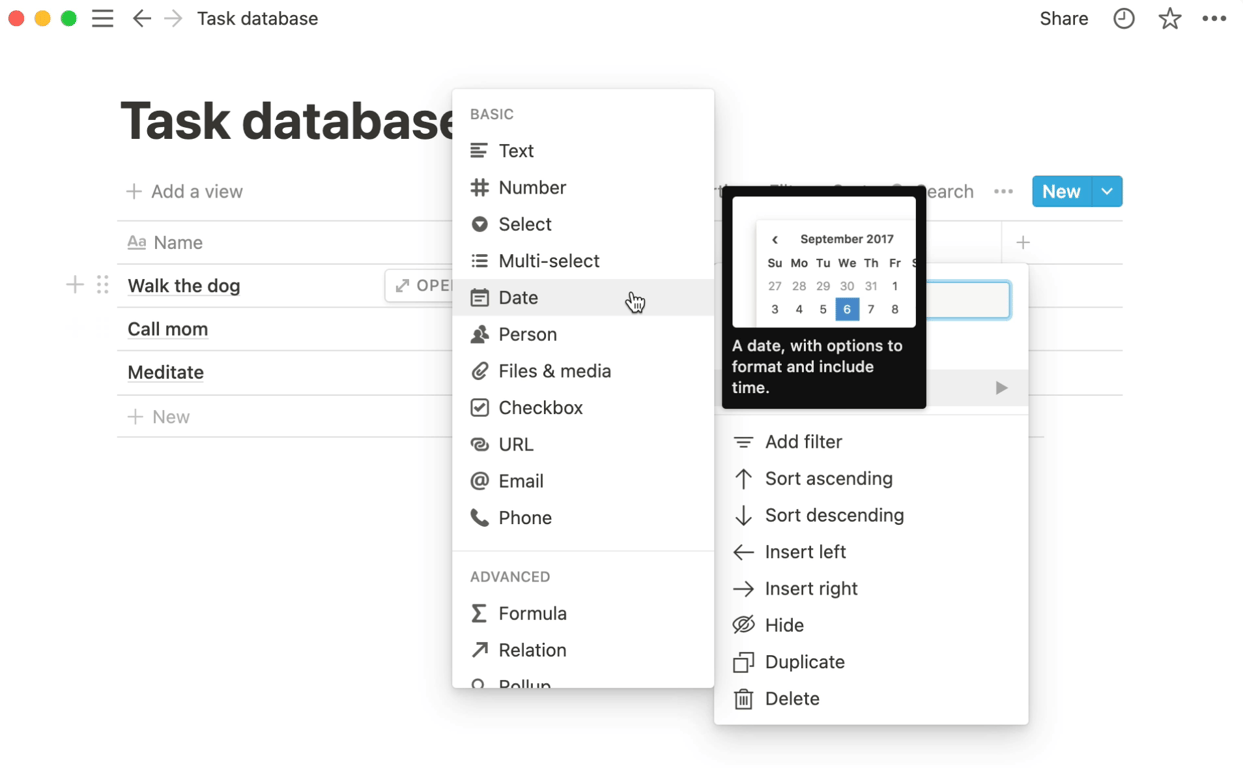 Notion使用教程3：创建数据库 - 知乎