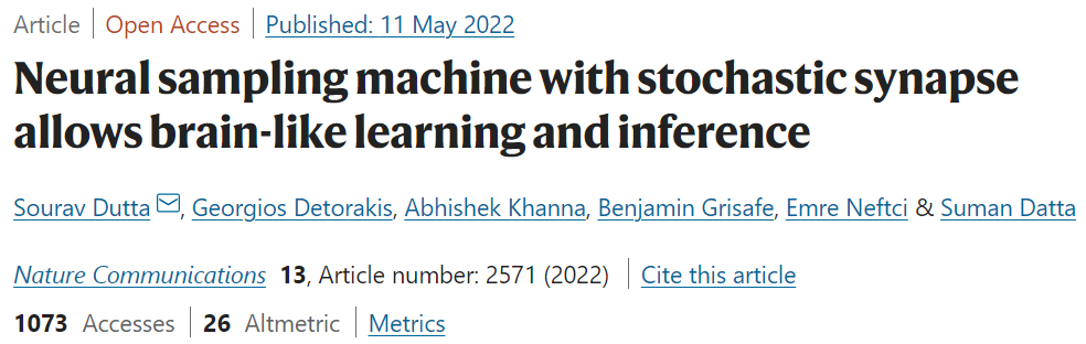 具有随机突触的神经采样机，允许类脑学习和推理 - 知乎