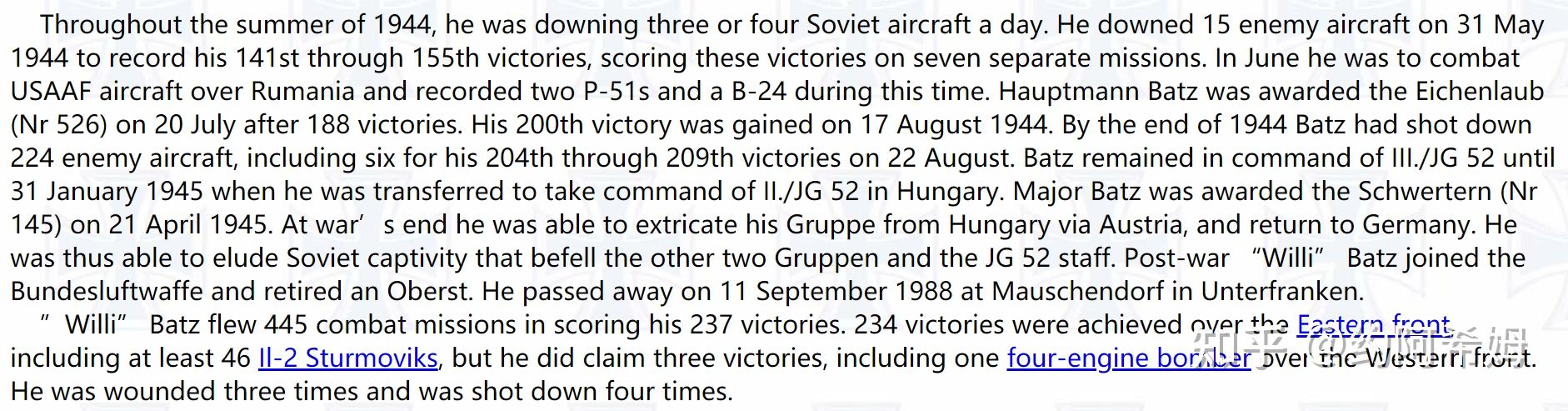 为什么德国王牌飞行员的击坠数那么高？ - 知乎