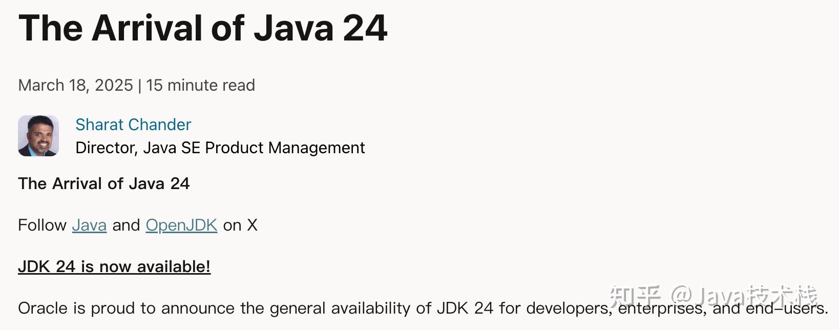 Java 24 正式发布，超神了。。。 - 知乎