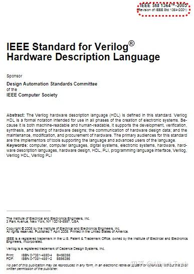 书籍分享|IEEE Verilog 2001/2005 Spec（含下载地址） - 知乎