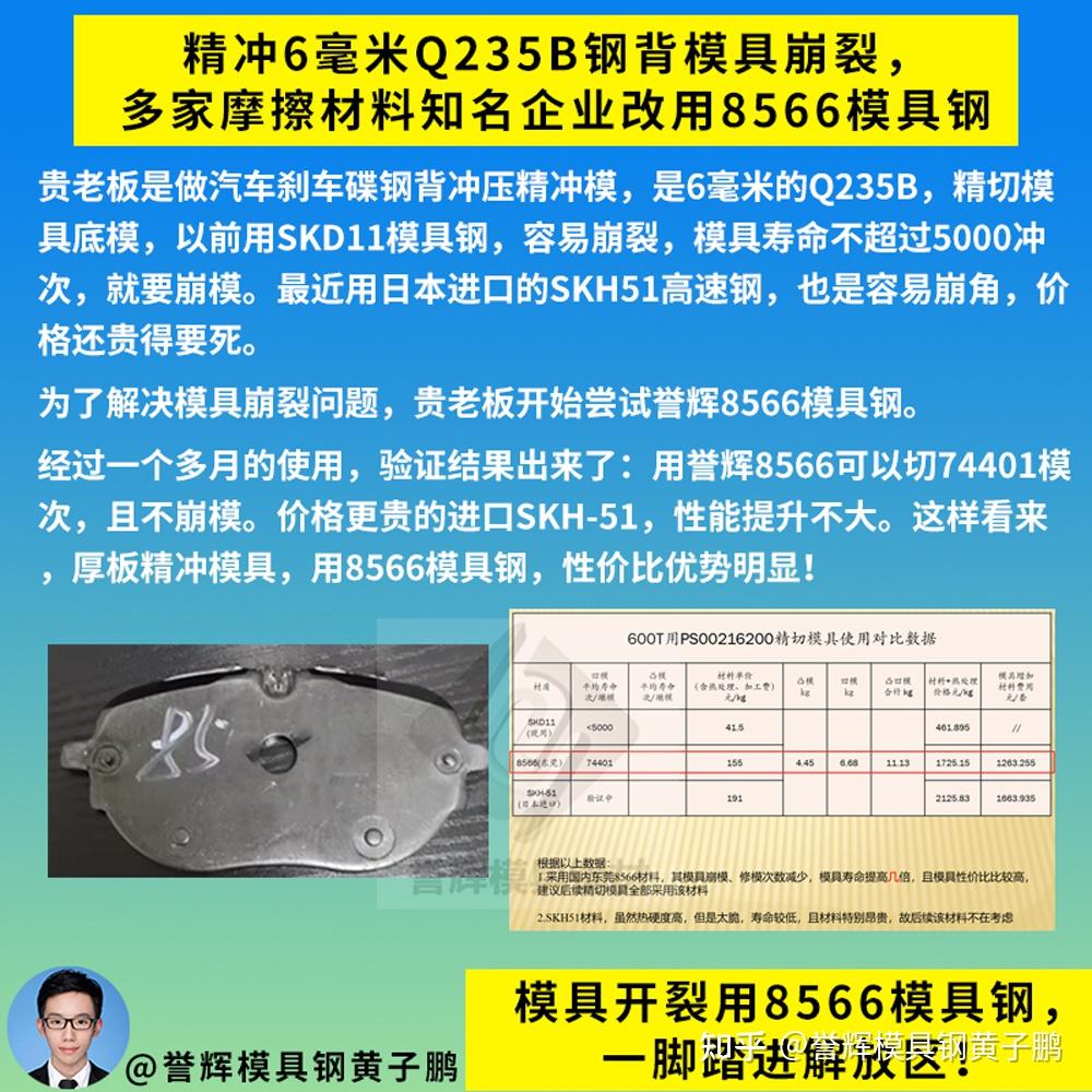 冲压8毫米Q235钢板用H13冲头易磨损起毛边，试试高硬度8566模具钢 - 知乎
