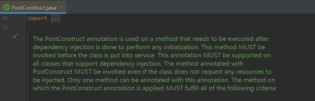 @PostConstruct注解 - 知乎
