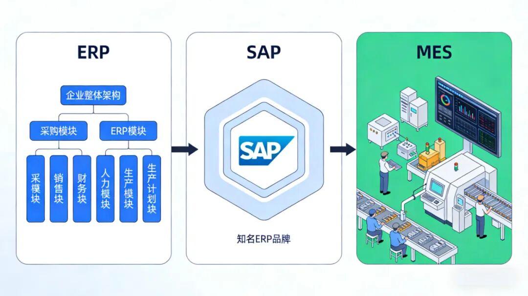 别再搞混了！ERP、SAP与MES的核心区别，一篇讲透 - 知乎