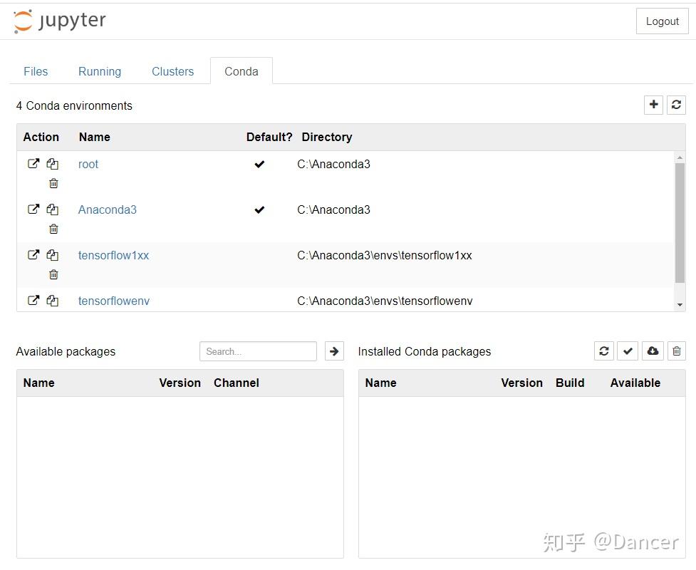 Jupyter Notebook中切换conda虚拟环境 - 知乎