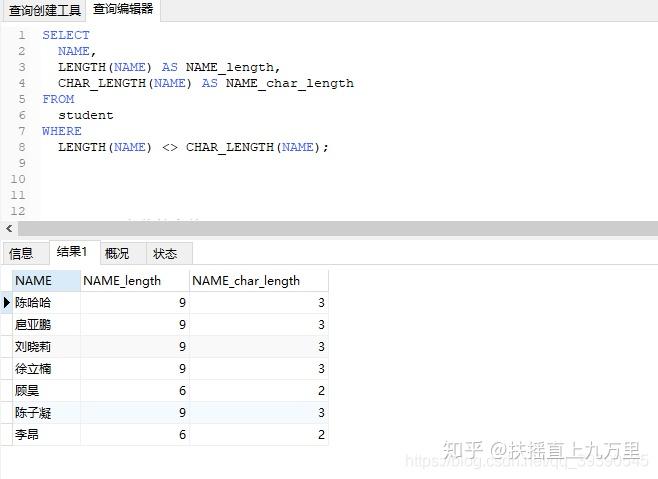 MySQL中length()、char_length()的区别和用法 - 知乎