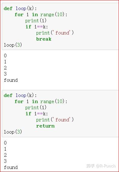 Python 中break和return的区别（print） - 知乎