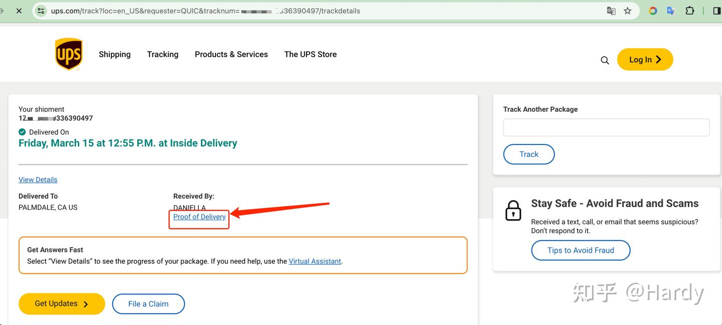 美国Fedex UPS 怎么在官网下载签收证明 POD - 知乎