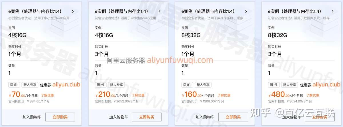 阿里云服务器4核8G配置推荐：ECS实例+CPU型号+费用价格+使用场景 - 知乎