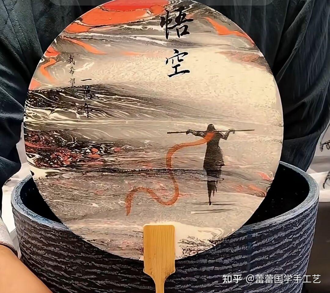 漆扇：以漆为笔 浑然天成！亲手DIY美轮美奂的雪山感漂漆扇 - 知乎