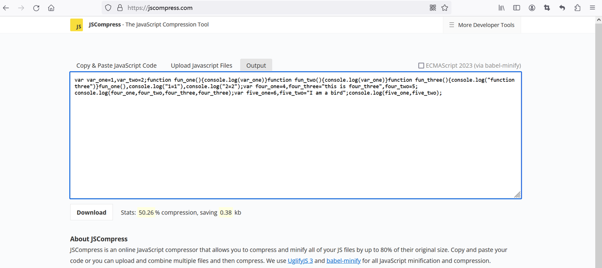 JS压缩谁最强？对比5款JS代码压缩工具 - 知乎
