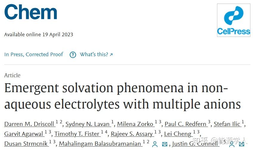 Chem：Zn2+的新型溶剂化现象 - 知乎