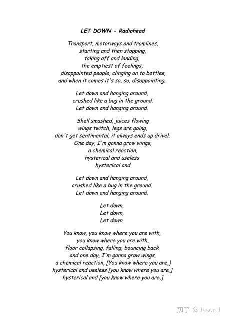 Let Down-Radiohead - 知乎