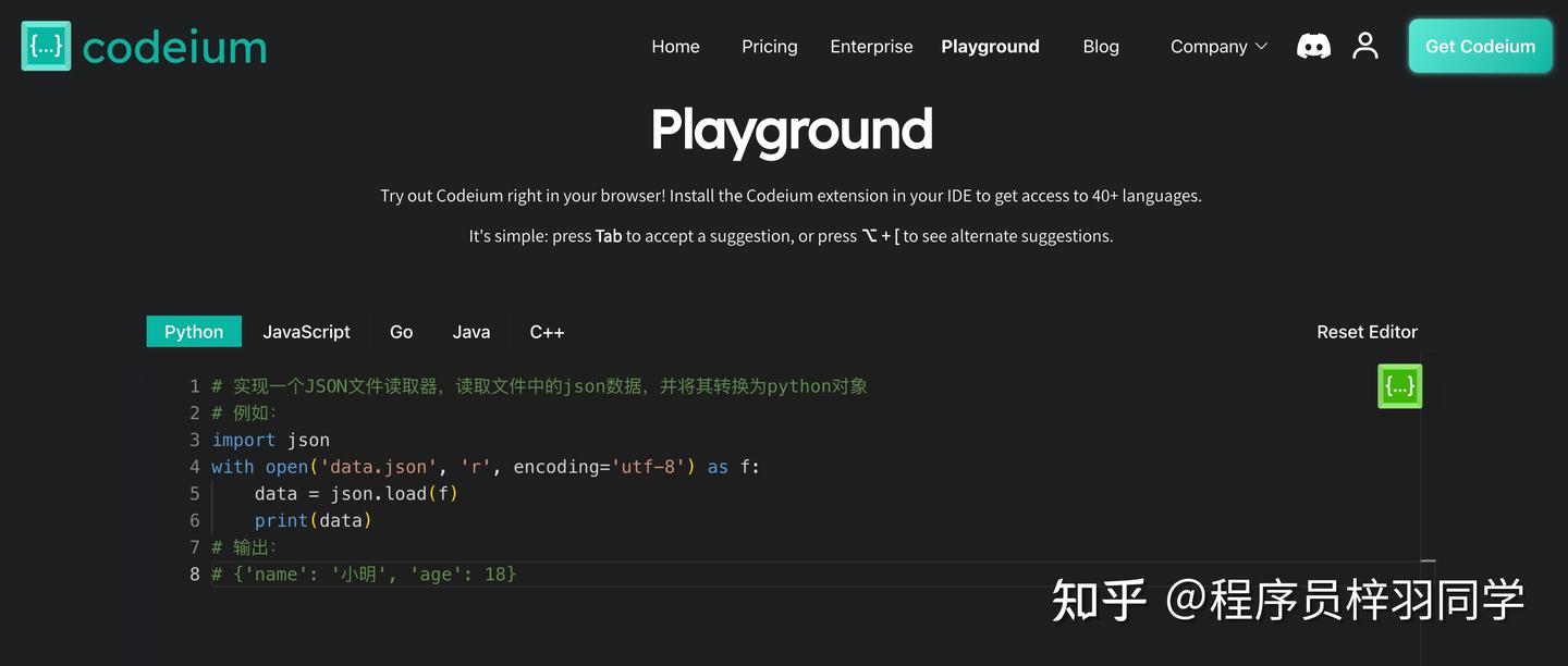 Codeium：免费的人工智能代码加速 - 知乎
