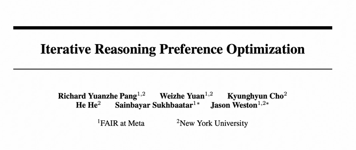 论文速读：Iterative Reasoning Preference Optimization - 知乎