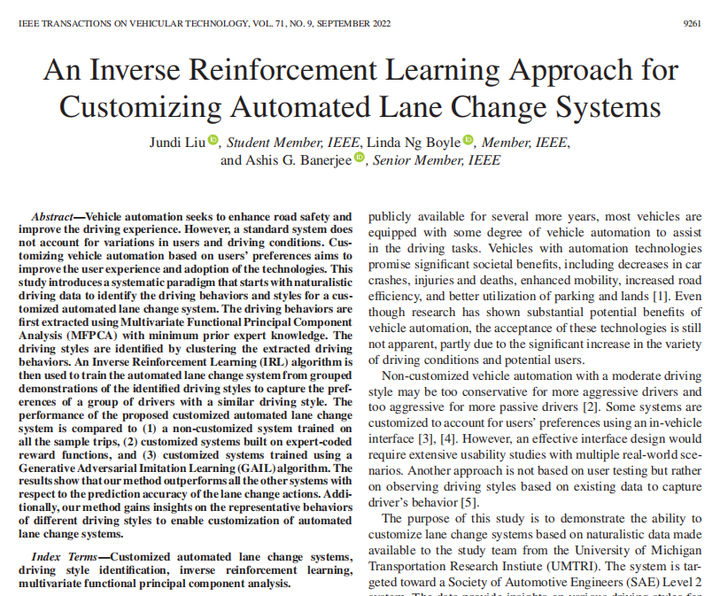 论文笔记：An Inverse Reinforcement Learning Approach for Customizing ...