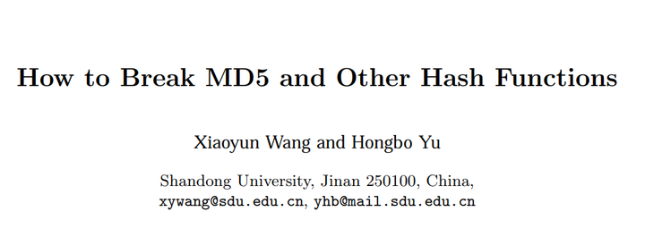 How to Break MD5 and Other Hash Function(如何破解 MD5 和其他哈希函数) - 知乎