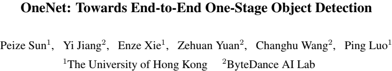 Sparse Detectors——Sparse R-CNN和OneNet - 知乎