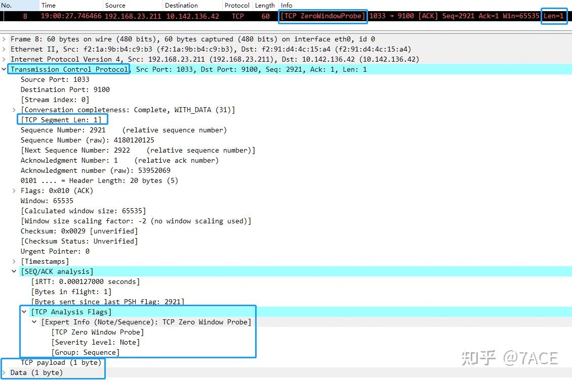 TCP Analysis Flags 之 TCP ZeroWindowProbe - 知乎